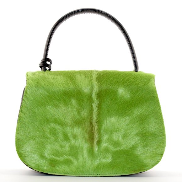 Gucci | Bags | Gucci Green Top Handle Pony Hair Handbag | Poshmark